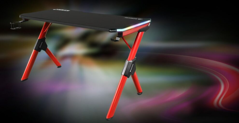 Gamdias DAEDALUS M1 RGB Black-Red Gaming Desk | Ezpz Solutions