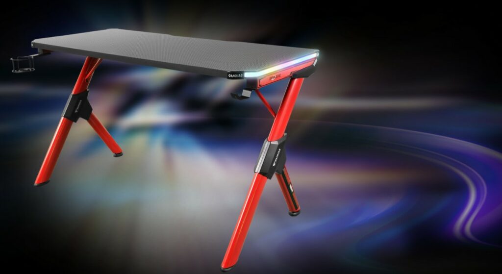 Gamdias DAEDALUS M2 RGB Black-Red Gaming Desk | Ezpz Solutions